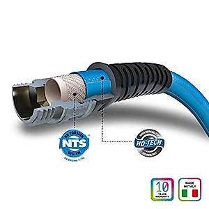 FITT HiFlo Water Hose 100ft, Multipurpose Garden Hose, Easy to Use and Long-lasting Performance, Light Blue