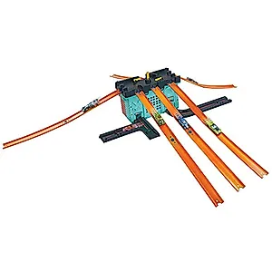 Hot Wheels City Town Center Play Set Idea for Ages 4 to 8 Years 2-Sided with Mechanic Shop, Roundabout, Street Lights Connects to Other Sets