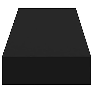 YAFF Floating Shelf with Drawer Black Floating Wall Shelf Living Room Decor Wall Shelf for Bedroom, Living Room, Office Decor 31.5"x9.8"x3.1" MDF