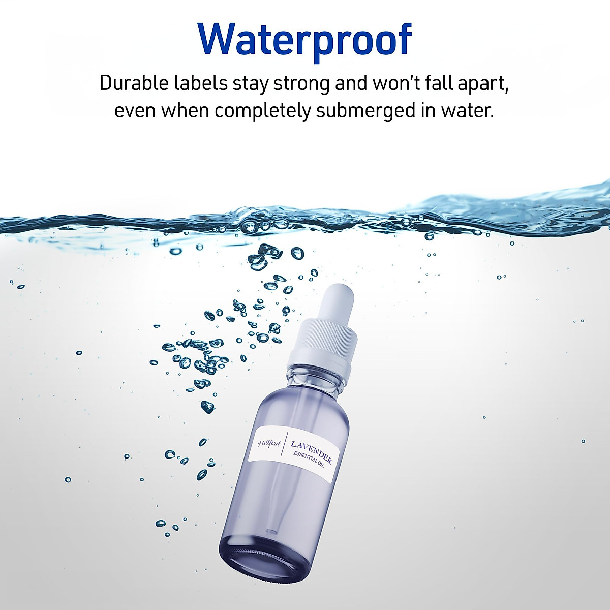 Avery Waterproof Address Labels with Sure Feed & TrueBlock 1" x 2-5/8", 1,500 White Laser Labels (5520)