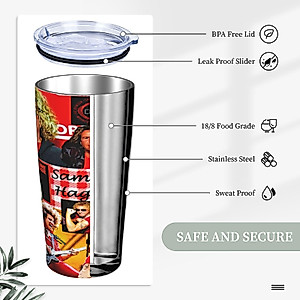 XULVYOU Sammy Music Hagar Insulated Tumblers with Lid and Straws 20oz Stainless Steel Vacuum Travel Coffee Mugs Tea Cups