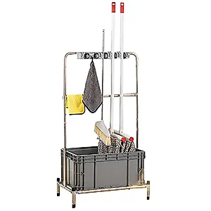 Mop Service Basin with Mop Holder, Commercial Floor Mop Sink Wash Station Household Balcony Laundry Tub Bathroom Slop Sink