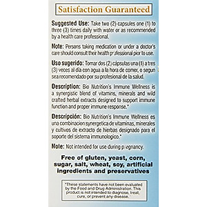 Bio Nutrition Immune Wellness Olive and Oregano Vegi-Caps, 60 Count