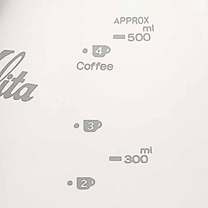 Kalita (Carita) Coffee Server I Pour Over Carafe I 500ml (17oz) I Pot Fits Kalita Drippers I Heat Resistant Glass I Made in Japan I, Single Cup, Clear
