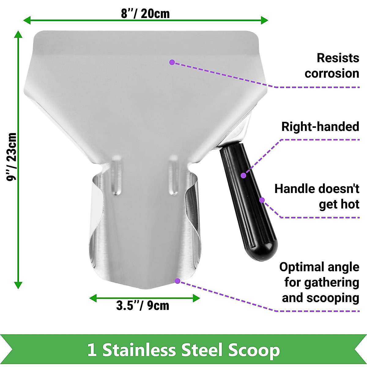 Concession Popcorn Scoop + 10 oz Salt Pepper Dredge Shaker + [100-pcs] 1 oz Red Popcorn Bags (Carnival Theme, Customizable) Bundle