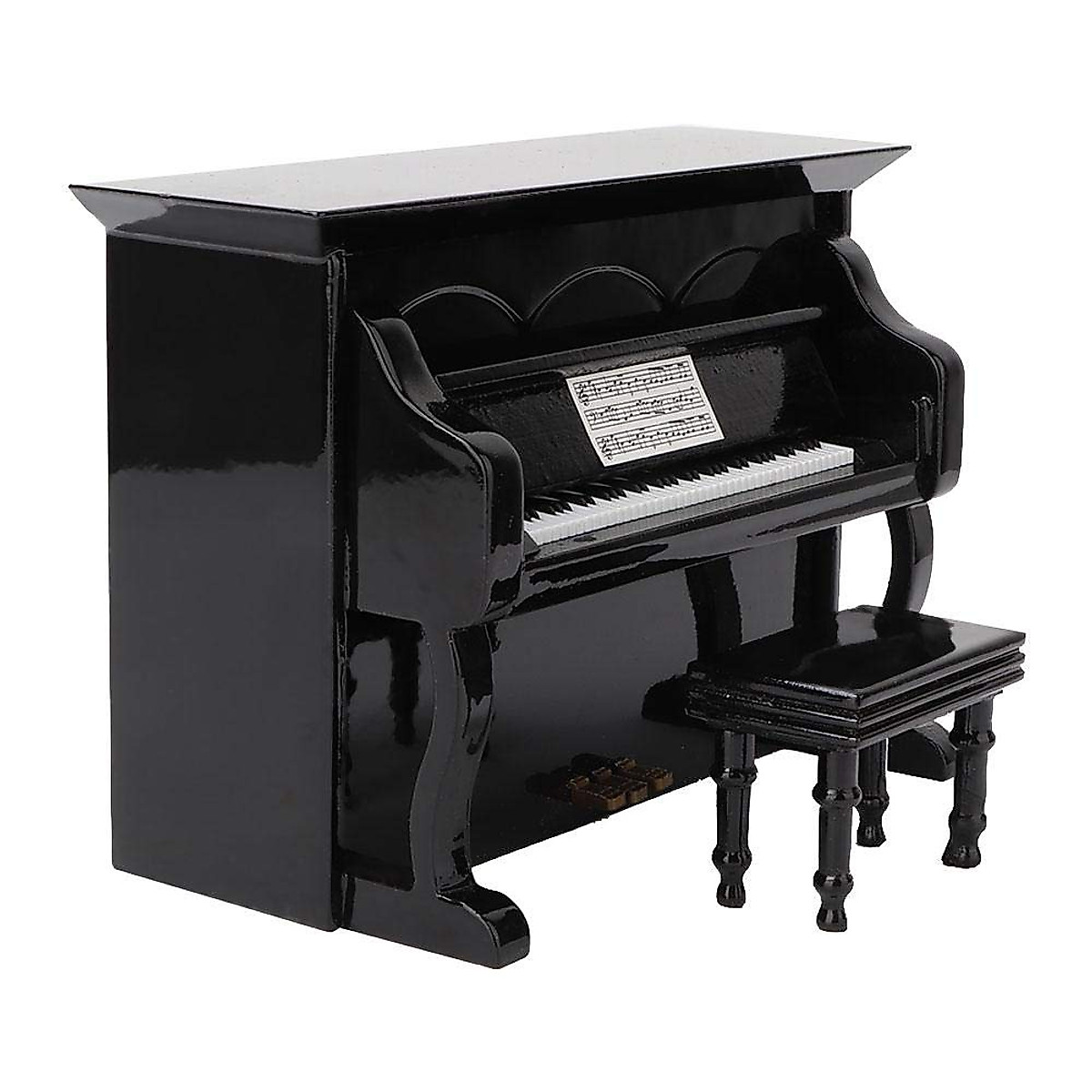 FTVOGUE Miniature Wooden Piano Model Musical Instrument Model Home Decor Ornaments Furniture Scene Accessories