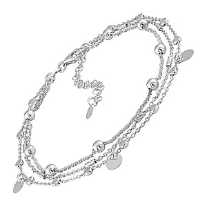 Silpada 925 Sterling Silver Anklet for Women, Ankle Bracelet, Jewelry Gift Idea,'Spice of Life', 9" + 1"