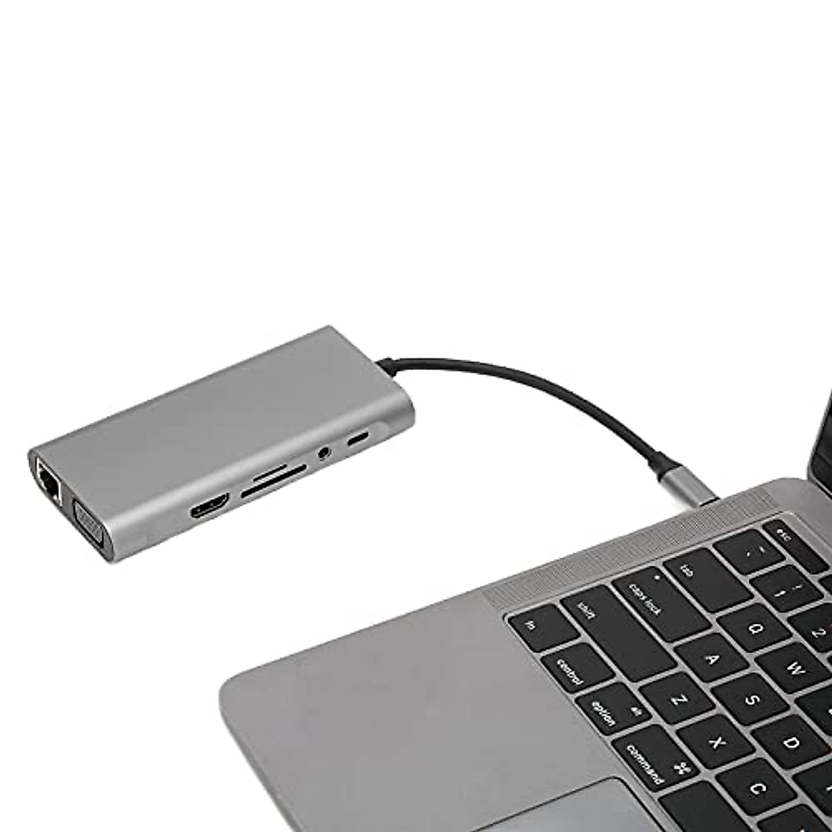 USB C Hub Adapter, 10 in 1 USB Hub with 1000M LAN Ethernet 4K HDTV VGA USB 3.0 Port PD Charging Port TF/SD Card Reader Audio Suitable for Laptop and Other USB-C Equipment