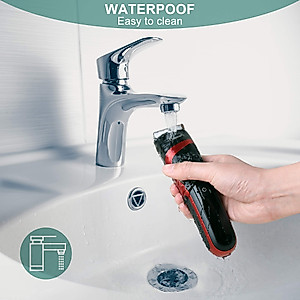 HATTEKER Hair Clippers for Men Cordless Hair Trimmer Professional Men's Beard Trimmer Waterproof Hair Cutting Kit with Fine Adjustment Wet/Dry