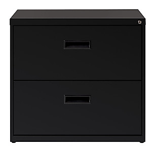 Realspace® SOHO 30"W x 17-5/8"D Lateral 2-Drawer File Cabinet, Black