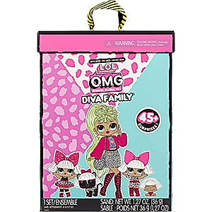 L.O.L. Surprise! OMG Diva Family with 45 Surprises Including (1) Pink Fashion Doll with (4) Collectible Dolls and Accessories Toy Playset