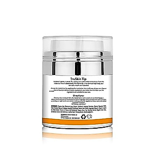 TruSkin Vitamin C Moisturizer Face Cream – Brightening, Anti Aging, Hydrating, Skin Wrinkle Cream – Vitamin B5, Vitamin E, Jojoba Oil, Aloe Vera & Green Tea, 1.7 Fl Oz