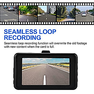 Lychee Dual Dashcam Driving Record Front and Rear 1080P with 3 Inch LCD 120° Loop Recording Night Vision G-Sensor