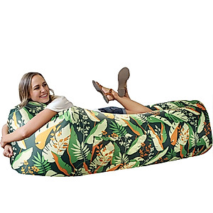 WEKAPO Inflatable Couch Air Lounger Chair - Camping & Beach Accessories, Portable Blow up Sofa for Hiking, Lawn, Indoor/Outdoor Movies & Music Festivals. Lightweight and Easy to Set Up Air Hammock