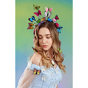 Zivyes Butterfly Fascinator Hats for Women Monarch Tea Party Headband Alice in Wonderland Hat Kentucky Derby Halloween Costume