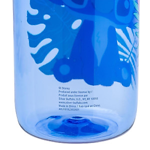 Silver Buffalo Disney Lilo and Stitch Ohana Cute Stitch Water Bottle with Screw-On Lid, 28 Ounces