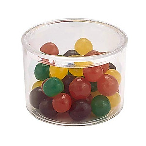 Pioneer Plastics 002C Clear Extra Small Round Plastic Container, 2" W x 1.4375" H, Pack of 4