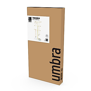 Umbra Trigem Hanging Jewelry Organizer Tiered Tabletop Free Standing Necklace Holder Display, White/Gold