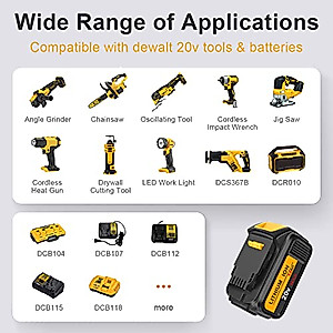 Replacement for Dewalt 20V 6.0Ah Battery Compatible with Dewalt 20V Cordless Power Tools (4Packs)