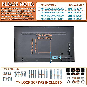 Universal Swivel TV Stand/Base Table Top TV Stand 32 to 70 inch TVs 80 Degree Swivel, 4 Level Height Adjustable, Heavy Duty Tempered Glass Base, Holds up to 88lbs Screens, HT04B-002U