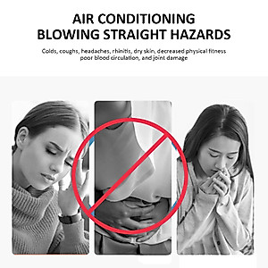 FhonLee Adjustable Air-Conditioning Air Deflector, Air Conditioning Air Outlet Anti-Direct Blowing Baffle Wind Guide Cover for Home/Office/Office Buildings (White - 15.75 x 7.88 Inch)