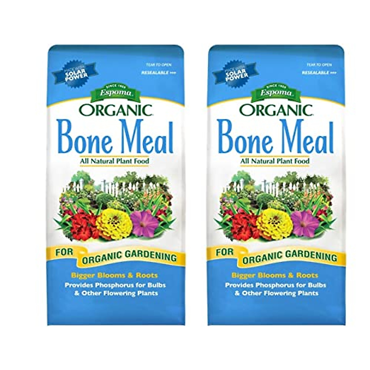 Espoma Organic Bone Meal Fertilizer 4-12-0. All-Natural Plant Food Source of Nitrogen and Phosphorus For Organic Gardening. For Bulbs & Other Flowering Plants. 4 lb. bag; Pack of 2