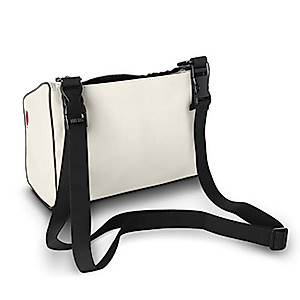 Wearable Clothespin Bag with Shoulder & Waist Strap. Double Secure Clips & Clever Quick Dry Mesh Clothes Pins Bag Holder. Clothes Pin Bag That Holds Up To 300 Medium Clothespins (Beige, Open Top)