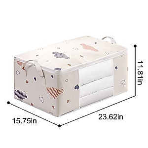 POROPL Comforter Storage Bag Folding Organizer Bag For King/ Queen Comforters, Pillows, Blankets, Bedding/ Quilt, Blanket, Duvet, Mothproof Space Save