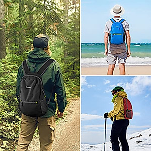 Gonex Ultra Lightweight Packable Backpack Daypack Handy Foldable Camping Outdoor Travel Cycling Backpacking(Red)