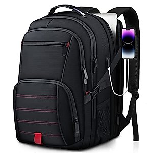 ANTERK Extra Large Backpack, Laptop Backpack, Travel Backpack, Durable TSA Water Resistant 17.3 Inch Carry on Backpack with USB Port, Anti Theft Business Computer Backpack Gifts for Men Women, Black