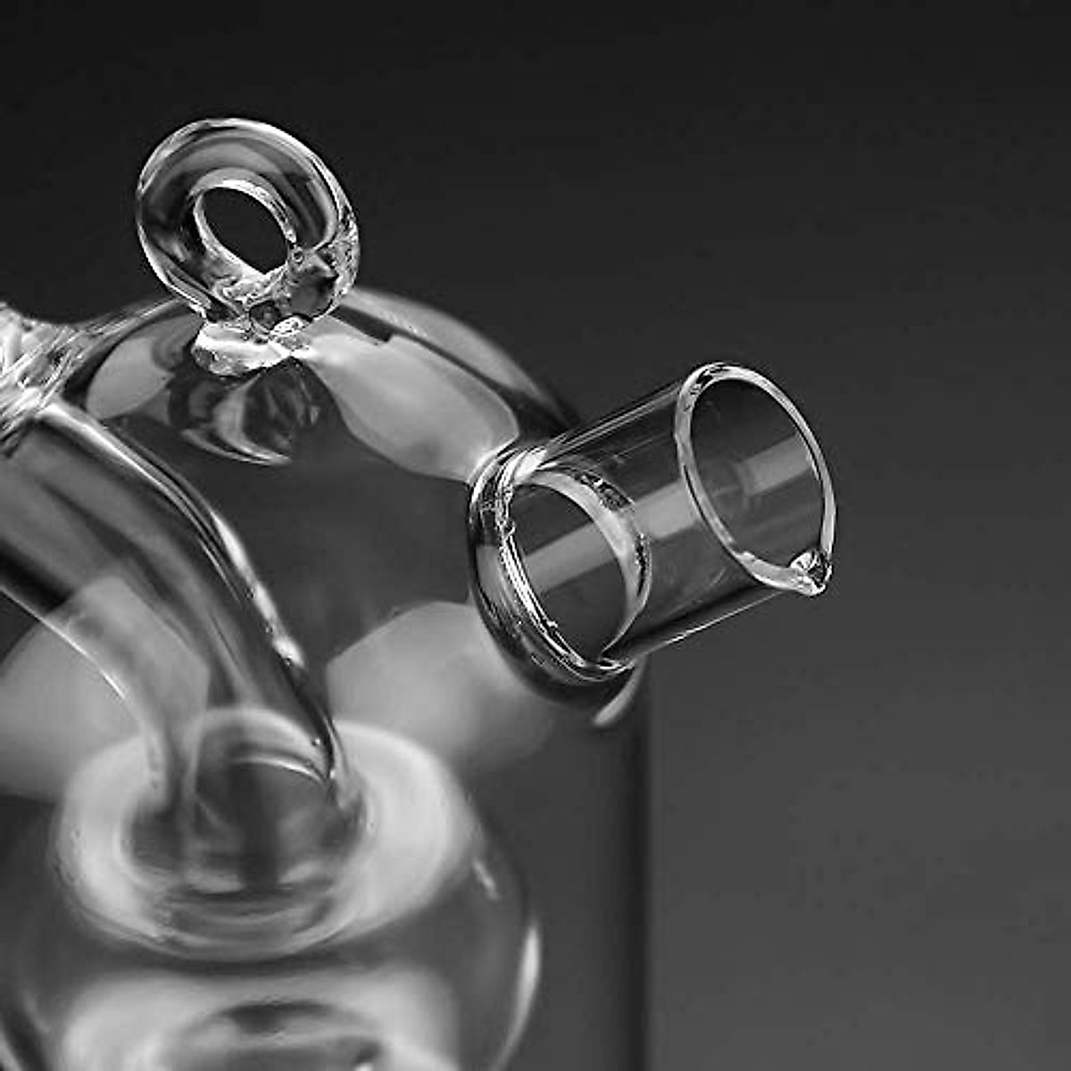 WINAKUI Olive Oil and Vinegar Dispenser Cruet Bottles, 2 in 1 Transparent Glass Oil Bottle, Dual Glass Oil Dispenser Bottles for Kitchen Cooking Container