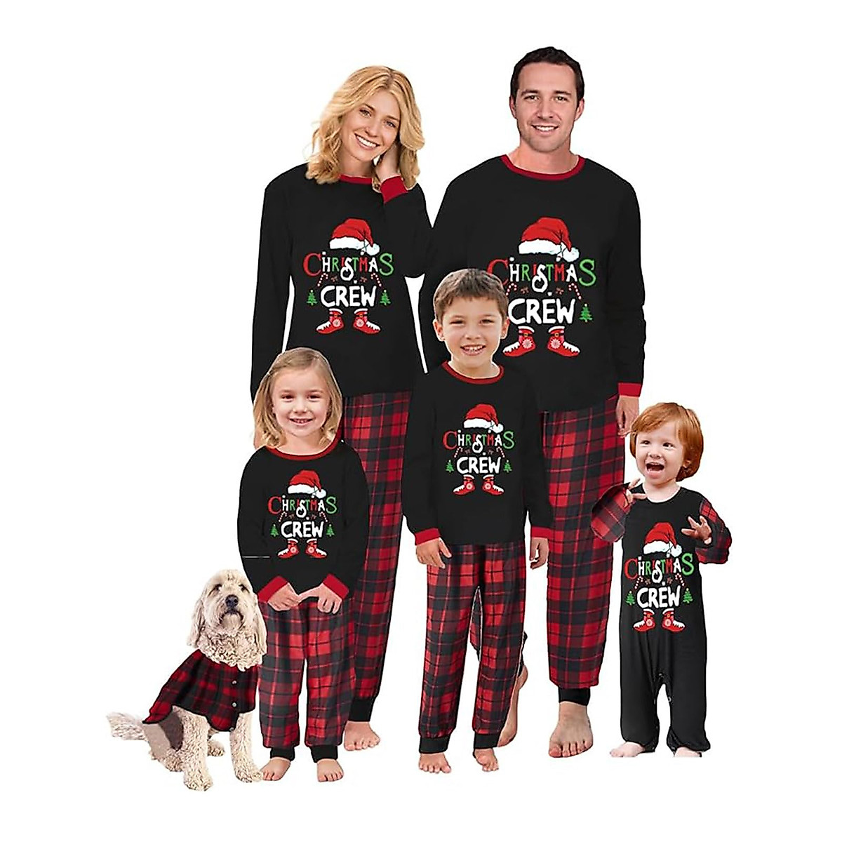 Lizxun Christma Pajama Family Christmas Pjs Matching Sets Christmas Pajamas for Family Cute Sleepwear for Women Men Teens Women Mom