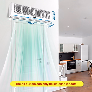 Crispaire 36'' Air Curtain, Magnetic Door Switch, Two Speeds Adjustable 1527CFM/2559FPM, Powerful Air Door, Commercial Indoor Air Fan, Super Easy Installation, 180W, Industrial 110V
