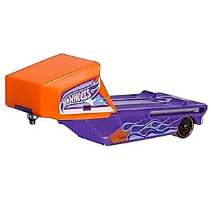Hot Wheels Speed Blaster Vehicle - Purple and Orange ~ Semi-Truck with Detachable Trailer