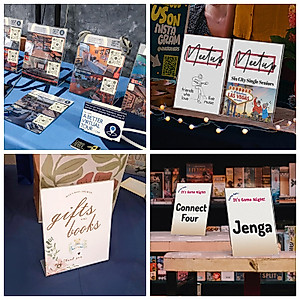 NIUBEE 6Pack 8.5x11 Acrylic Sign Holder with Vertical Slanted Back, Clear Plastic Sign Holder Picture Photo Frames, Flyer Document Paper Display Stand for Office Desktop