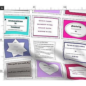 Spoonflower Fabric - Quilt Label Out Sewing Printed on Petal Signature Cotton Fabric Fat Quarter - Sewing Quilting Apparel Crafts Decor