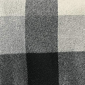 Pendleton, Eco-Wise Washable Wool Throw with Fringe, Black / Ivory