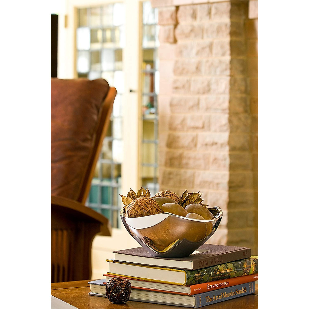 Nambe Tri-Corner Bowl | Chillable Salad Serving Bowl for Entertaining | 1 Quart Capacity - Measures at 7.5" x 4" | Serve Dips, Salsa, Appetizers, Olives, and Guacamole | Made Alloy