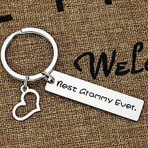 Kivosliviz Grammy Gift Keychain Best Grammy Ever Granny Gifts for Grandma Grandmother
