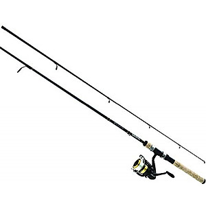 Daiwa DSK25-B/F662M-10C D-Shock Freshwater Spinning Combo, 2500, 6'6" Length, 2Piece Rod, 6-14 lb Line Rating, Medium Power,Black/Gold