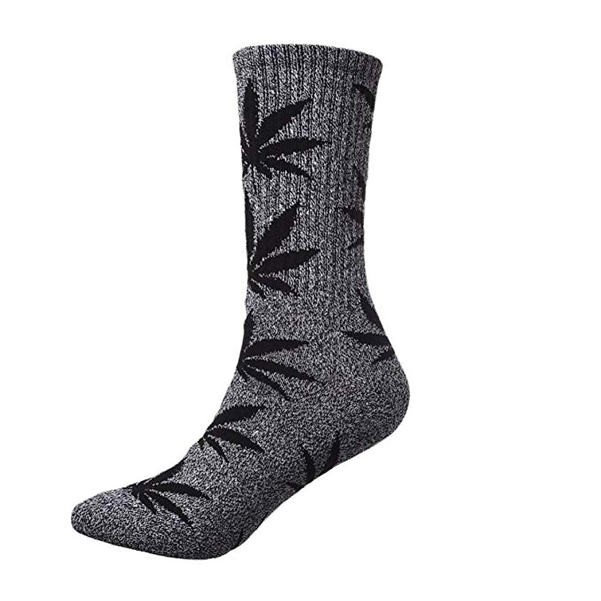 4 Pairs Pack Marijuana Weed Leaf Printed Cotton Athletic Sports High Crew Socks for Women Men (D-4 pairs)
