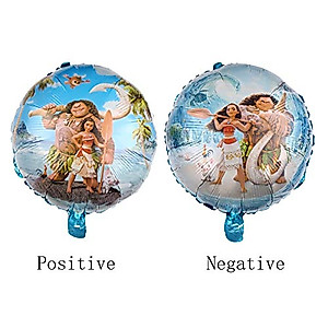 5 Pcs Foil Balloons for Moana Birthday Party Baby Shower Decorations… (Moana1)