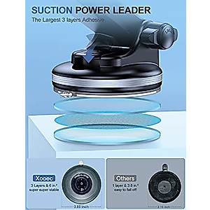 Xooec Car Phone Holder Mount [Durable & Super Suction] Cell Phone Mount for Car Dashboard Air Vent Windshield Universal 360 Hands Free Stand for iPhone 13 12 11 Pro Max Samsung Galaxy Note S21 Ultra