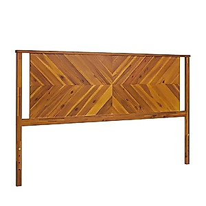Bme Vivian Headboard ONLY, Rustic & Scandinavian Style with Solid Acacia Wood, Easy Assembly, King, Rustic Golden Brown