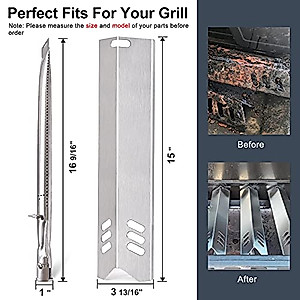 Criditpid Grill Parts Kits Compatible for Dyna-Glo DGF493BNP DGB494SPB, Backyard Grill BY13-101-001-12 BY14-101-001-02, BHG BH13-101-099-01 Grill, 15inch Dynaglo dgf493bnp Replacement Parts