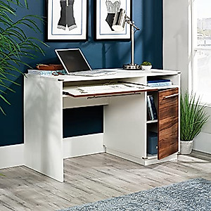 Sauder Vista Key Desk, L: 47.64" x W: 23.62" x H: 30.16", Pearl Oak Finish