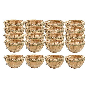 ＫＬＫＣＭＳ 20pcs Woven Bird Breeding Nest Bed Birdhouse Hook Included for Finch
