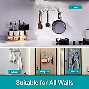 Autoly, Coat Rack Wall Mount installs The Door Hanger Hook Against The Wall, Coat Hanger Wall can Organize The Room. Coat Hooks Wall mounted6 Hooks 1 Piece，Length 9.84in* Width 4.13in