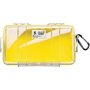 Pelican 1060 Micro Case - for iPhone, Cell Phone, GoPro, Camera, and More (Yellow/Clear)