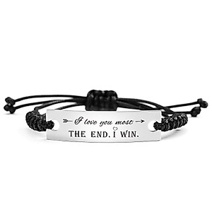 SOUSYOKYO I Love You Most The End I Win Gifts for Wife Her Women Birthday Anniversary Jewelry Valentine'S Day Gifts
